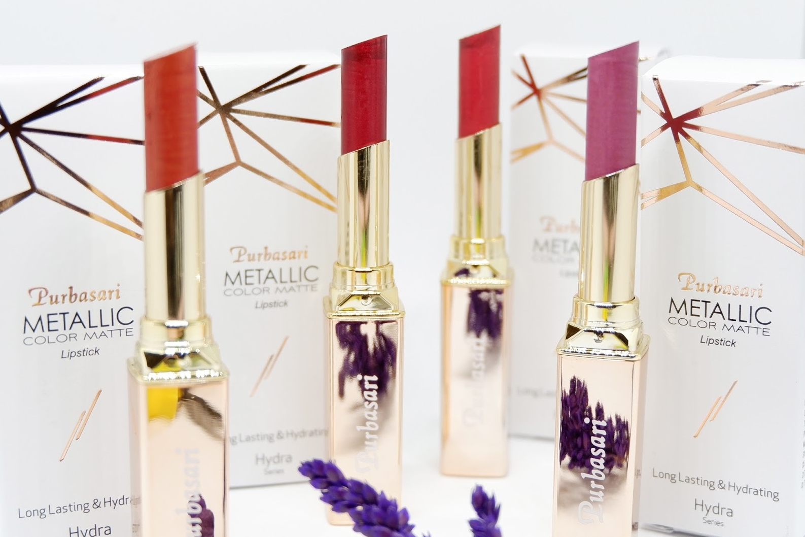 Swatch and Review: Purbasari Metallic Color Matte Lipstick - Beauty Journal